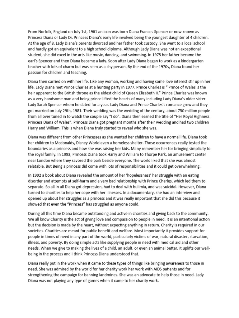 Princess Diana | PDF | Diana