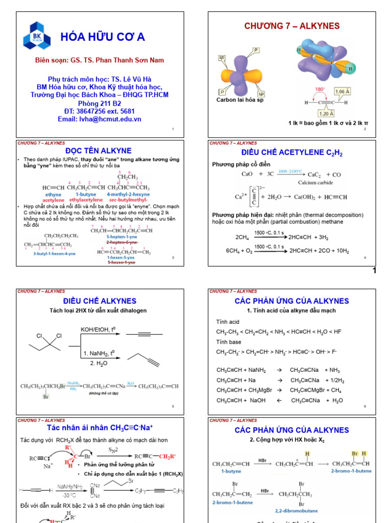 Chapter 7 (Full VN) Alkynes | PDF