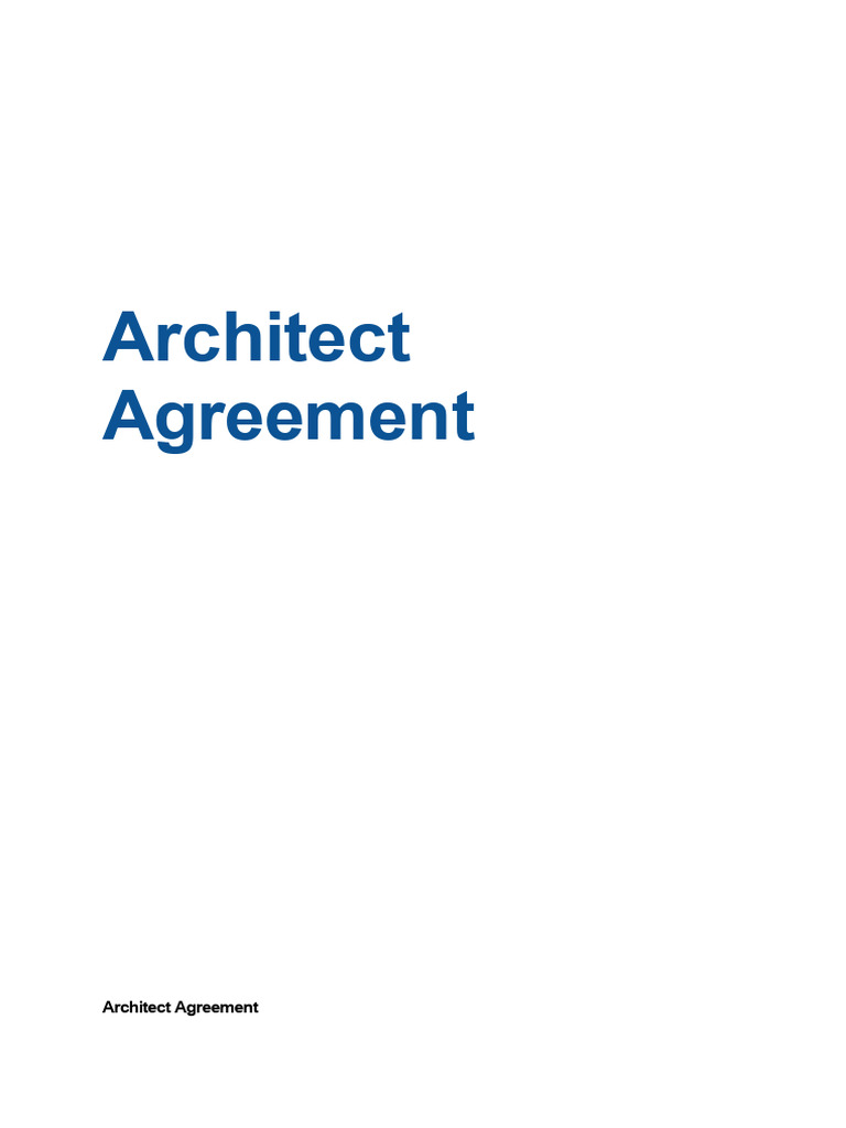 Architectural Contract Sample1 | Download Free PDF | Architect | Insurance