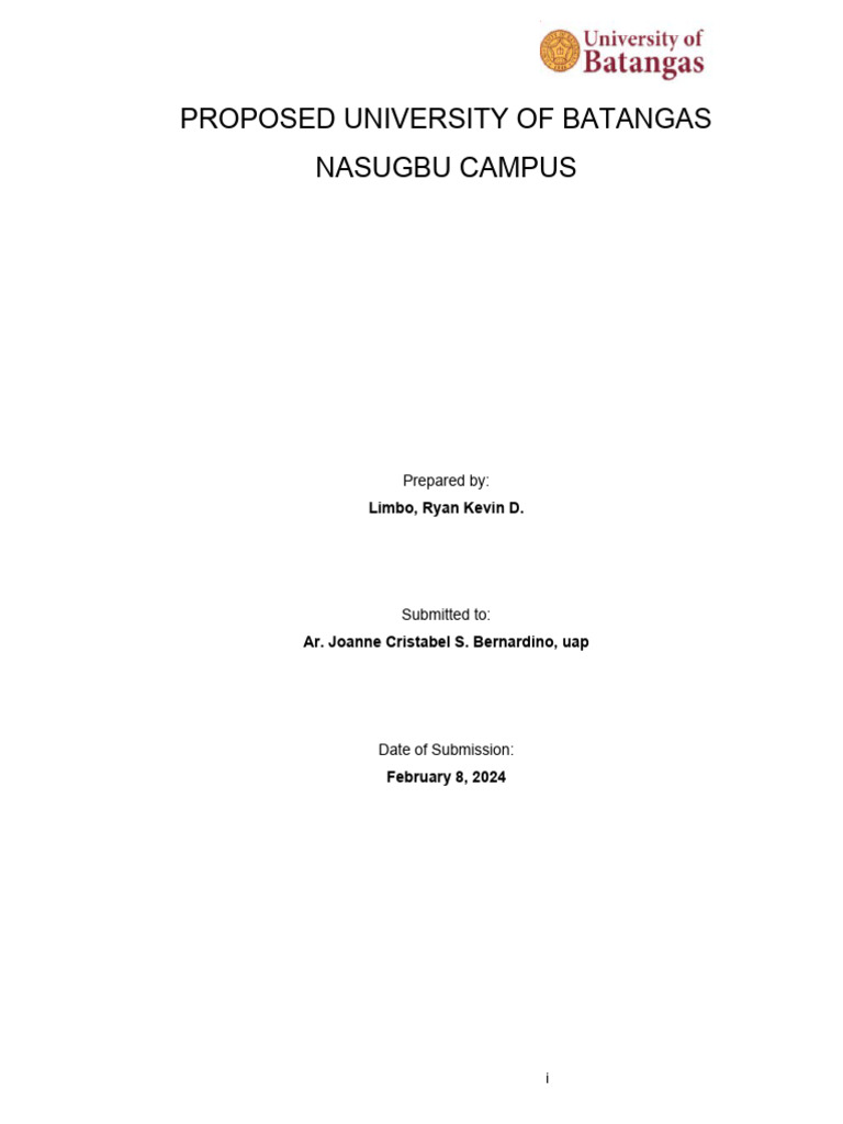Batangas Nasugbu Campus Proposal | PDF | Sustainability | Libraries