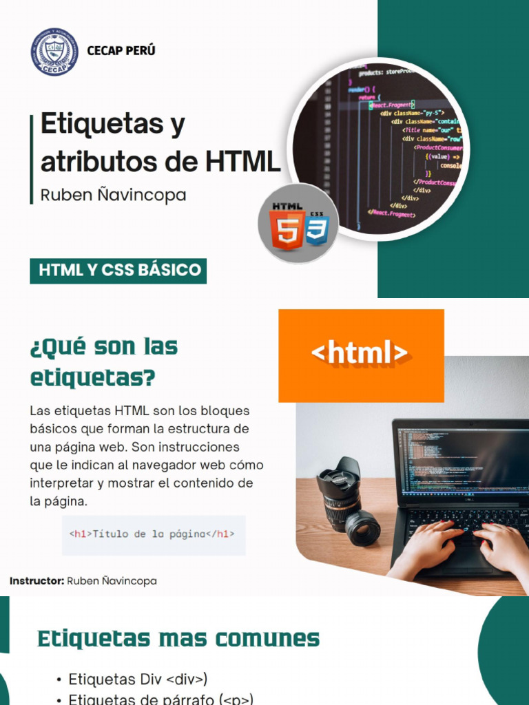 Clase 02 - Etiquetas y Atributos de HTML - C | PDF