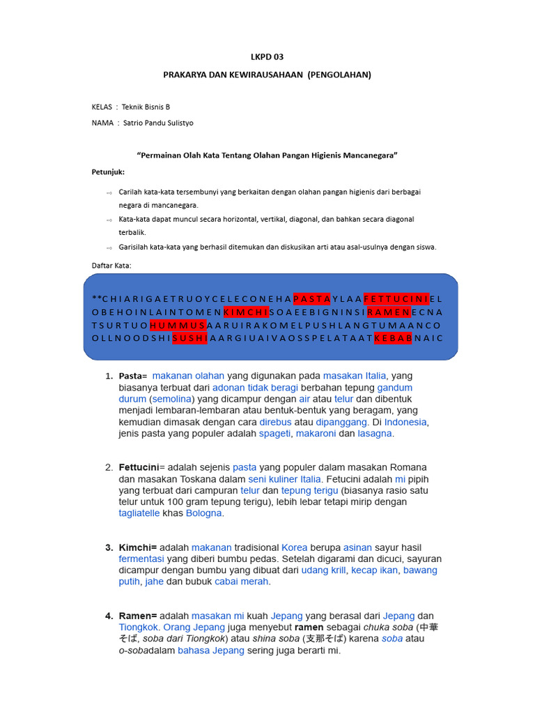 Satrio Pandu LKPD A | PDF