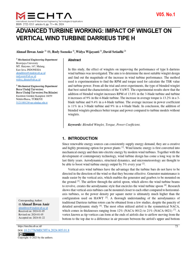 Advanced Turbine Working Impact of Winglet On Vert | PDF | Aerodynamics | Fluid Dynamics