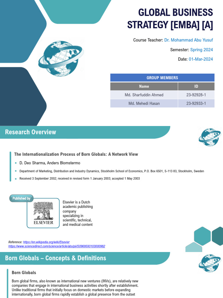 Internationalization of Born Global Firms | PDF | Internationalization ...