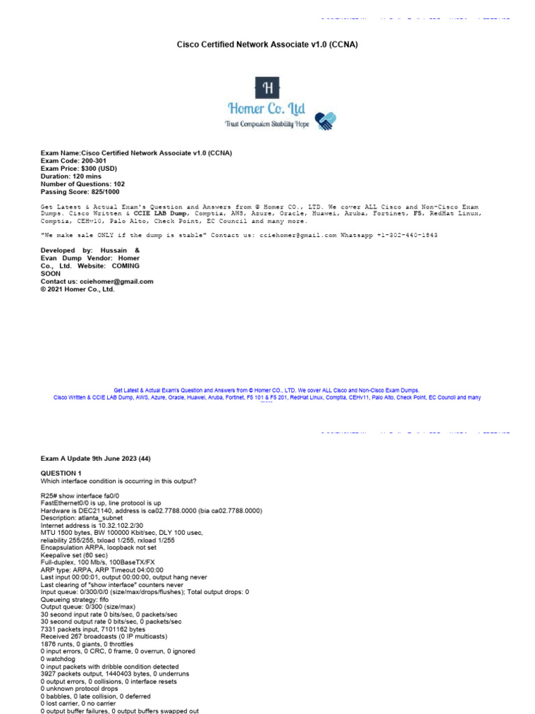 657042598-CCNA-200-301-June-2023-v1-2 | PDF | I Pv6 | Router (Computing)