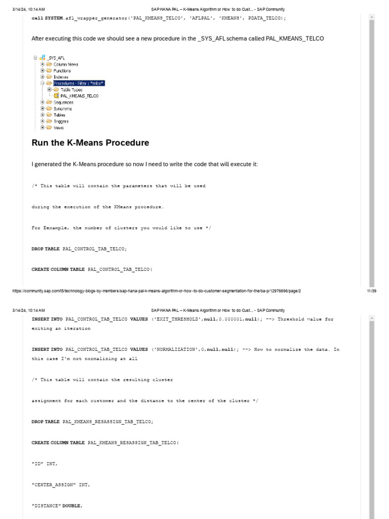 SAP HANA PAL - K-Means Algorithm or How To Do Cust... - SAP Community ...
