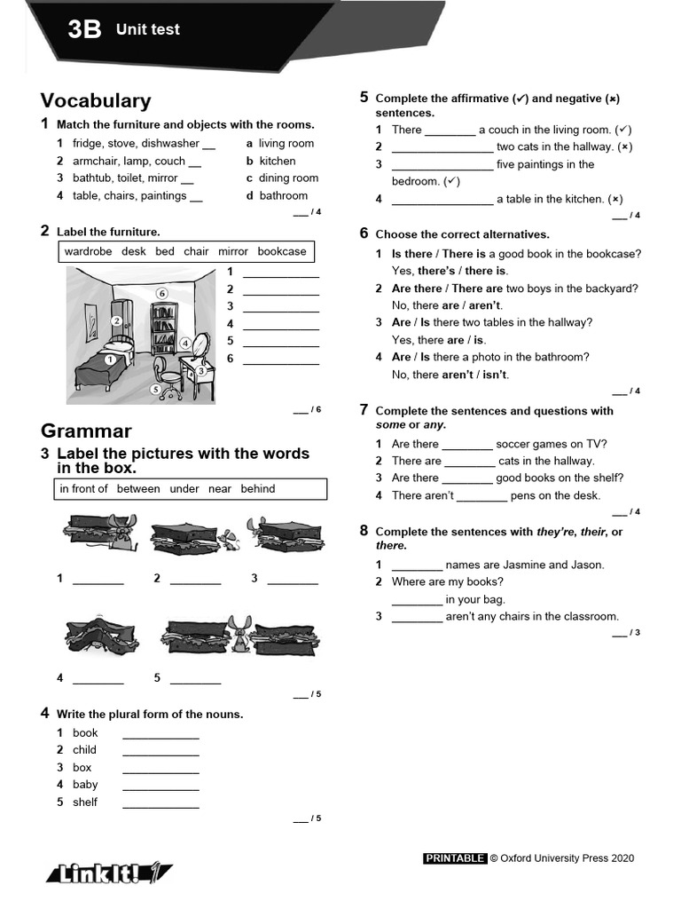 Li L1 Unit Test 3b Pdf Chair Syntax