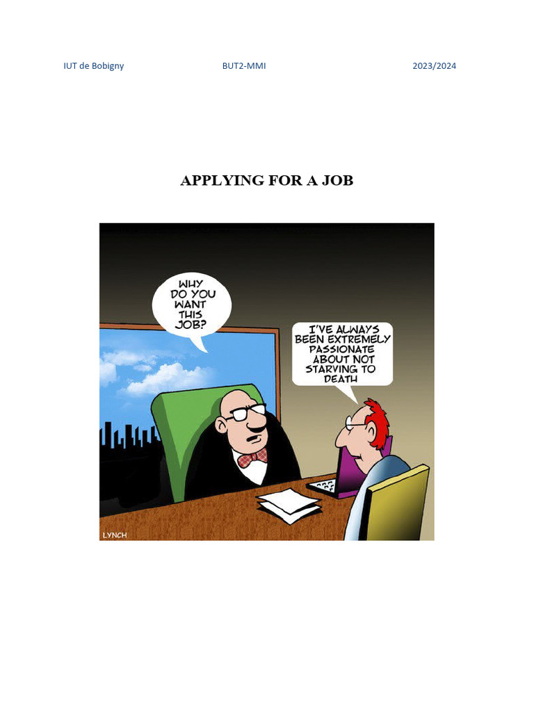 APPLYING FOR A JOB (Booklet) | PDF | Experience | Academic Degree