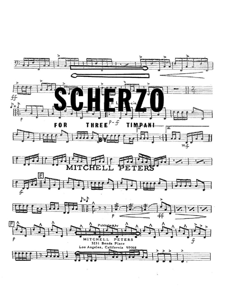 Scherzo Timbal - M. Peters | PDF