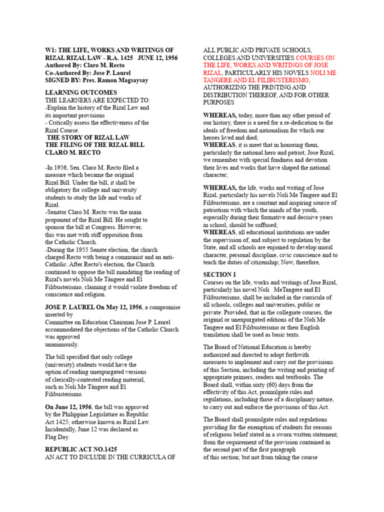 RIZL-PRE-LIMS-1 | PDF | Age Of Enlightenment | Philippines