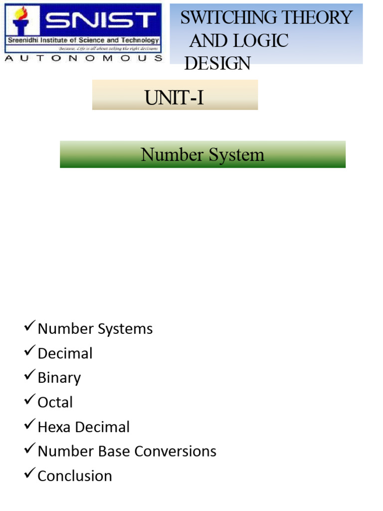 Unit-1 (STLD) Lecture 1 | Download Free PDF | Logic Gate | Computer Engineering