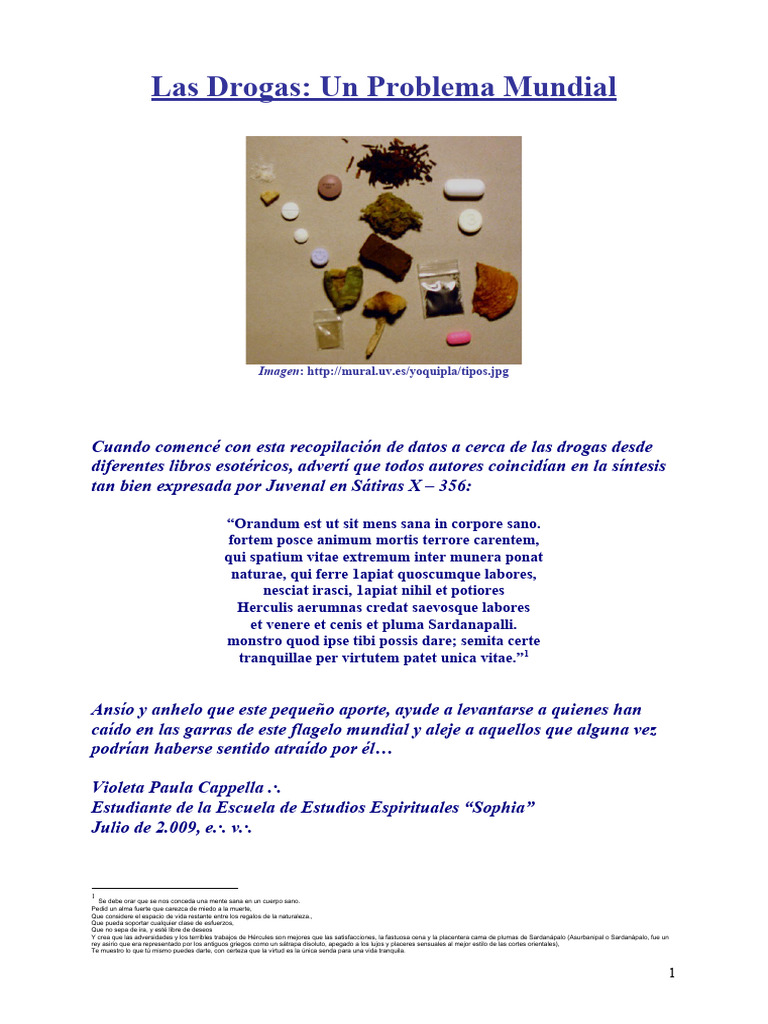 Las Drogas - Un Problema Mundial | PDF