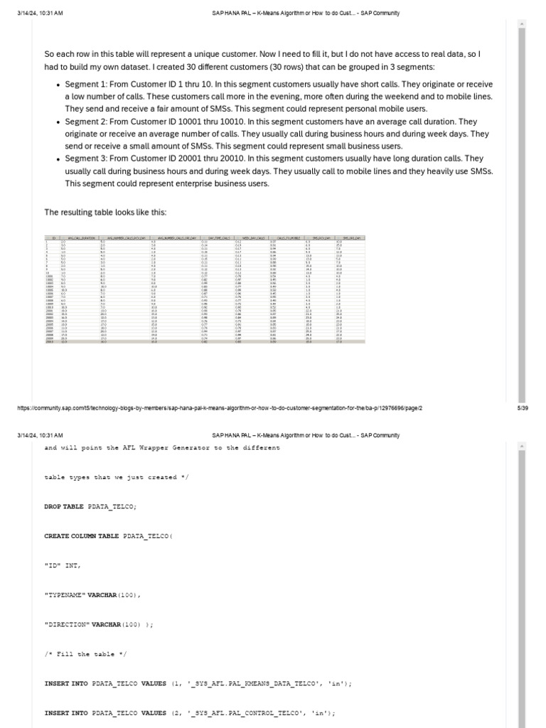 SAP HANA PAL - K-Means Algorithm or How To Do Cust... - SAP Community ...