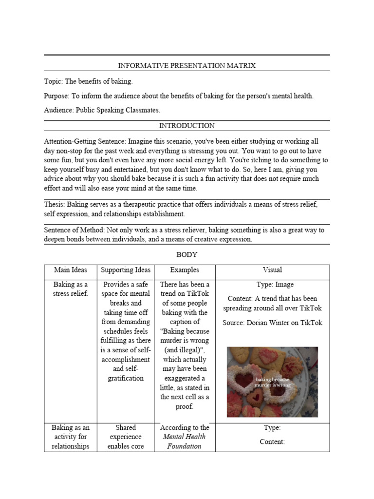 Baking: Stress Relief & Connection | PDF | Human Communication | Cognition