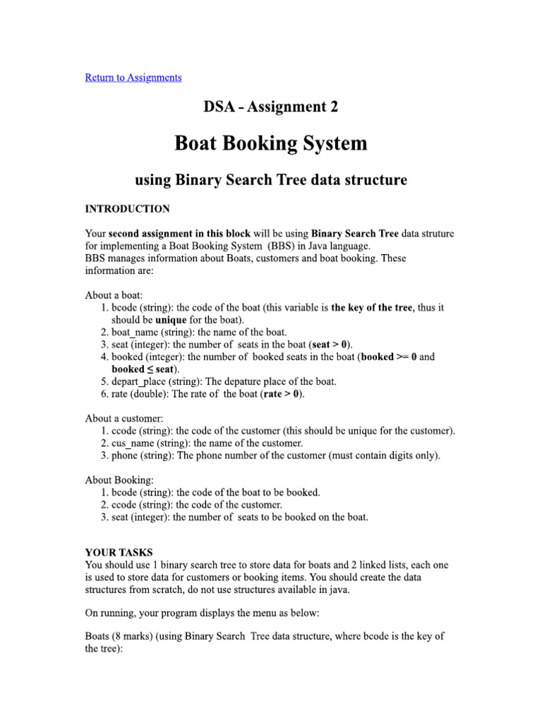 Boat Booking System | PDF