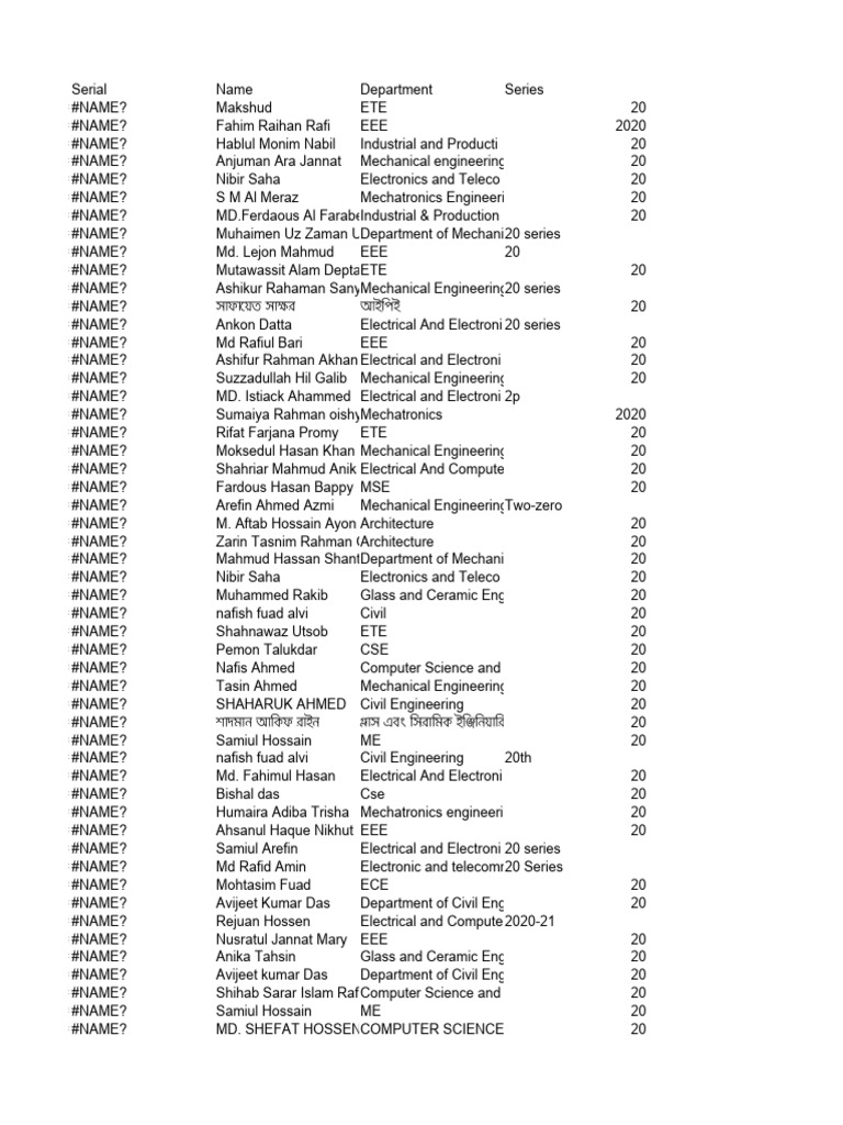 GMA - 20 Series Information Form (Responses) | PDF | Engineering ...