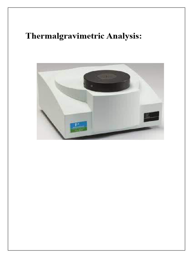 Tga Report | PDF | Thermogravimetric Analysis | Physical Sciences