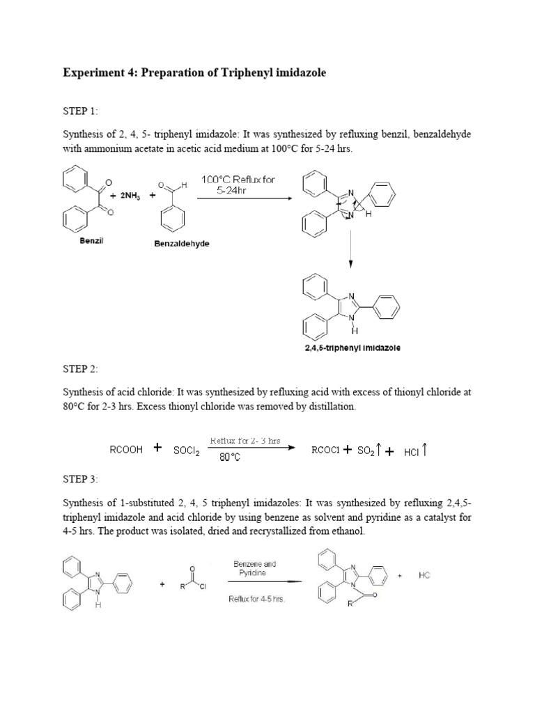 Synthesis of Triphenyl Imidazole | PDF