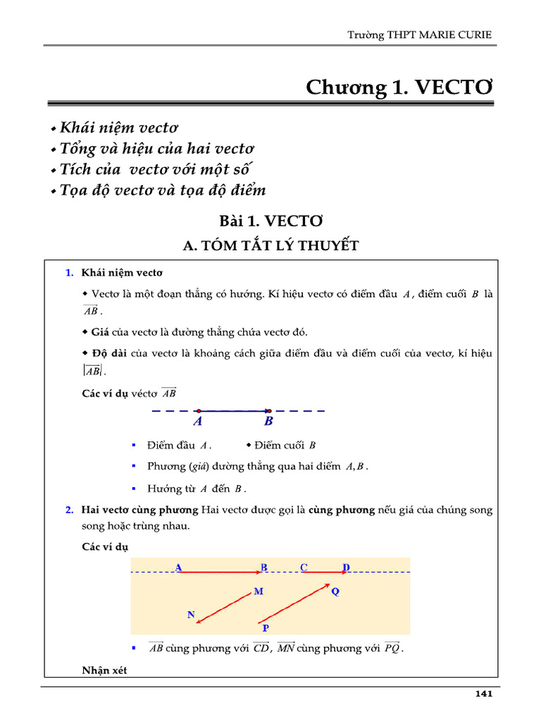 Cac Dang Bai Tap Vecto | PDF