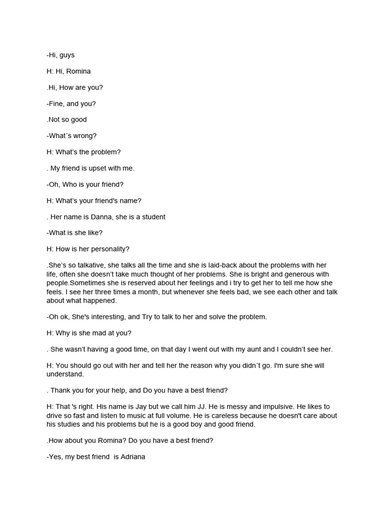 Friends and Feelings Chat | PDF | Poetry