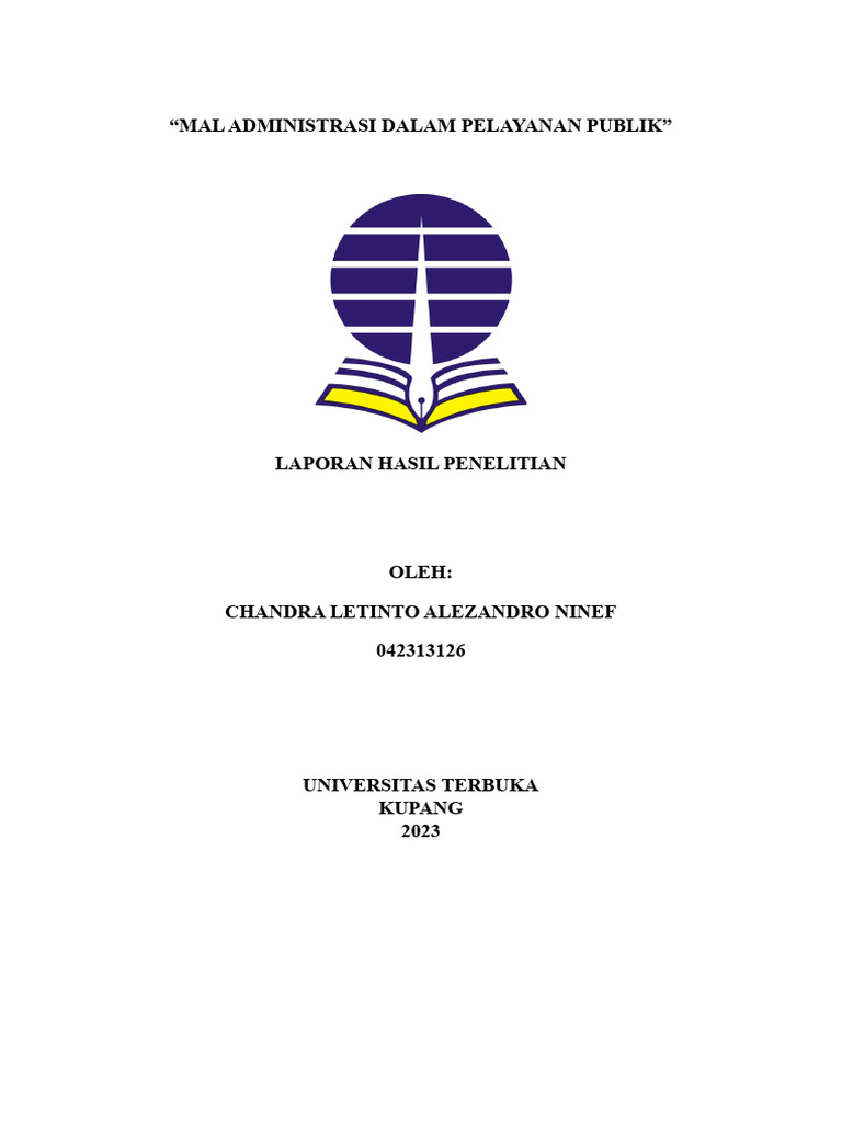 Laporan Hasil Penelitian Chandra Ninef | PDF