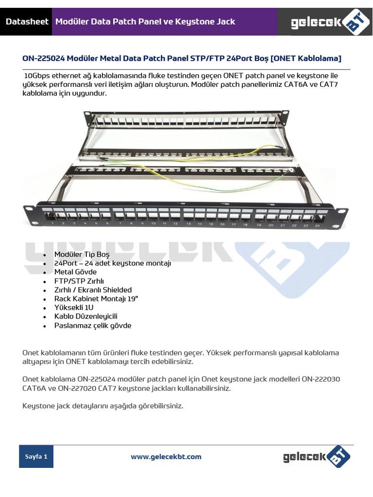 Onet STP Data Panel | PDF
