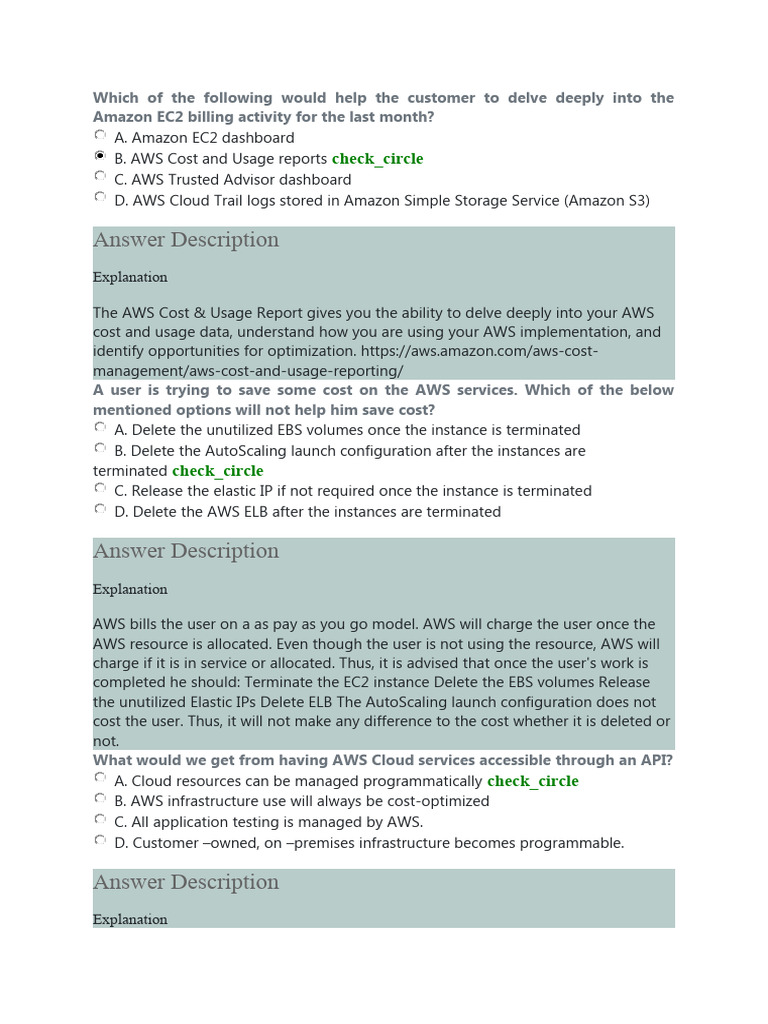 AWS Sample Paper 3 | PDF | Amazon Web Services | Cloud Computing