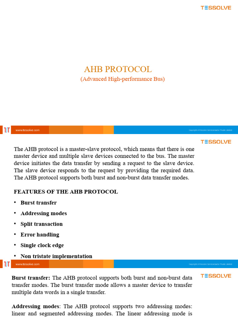 AHB Features | PDF | Interface (Computing) | Computer Architecture