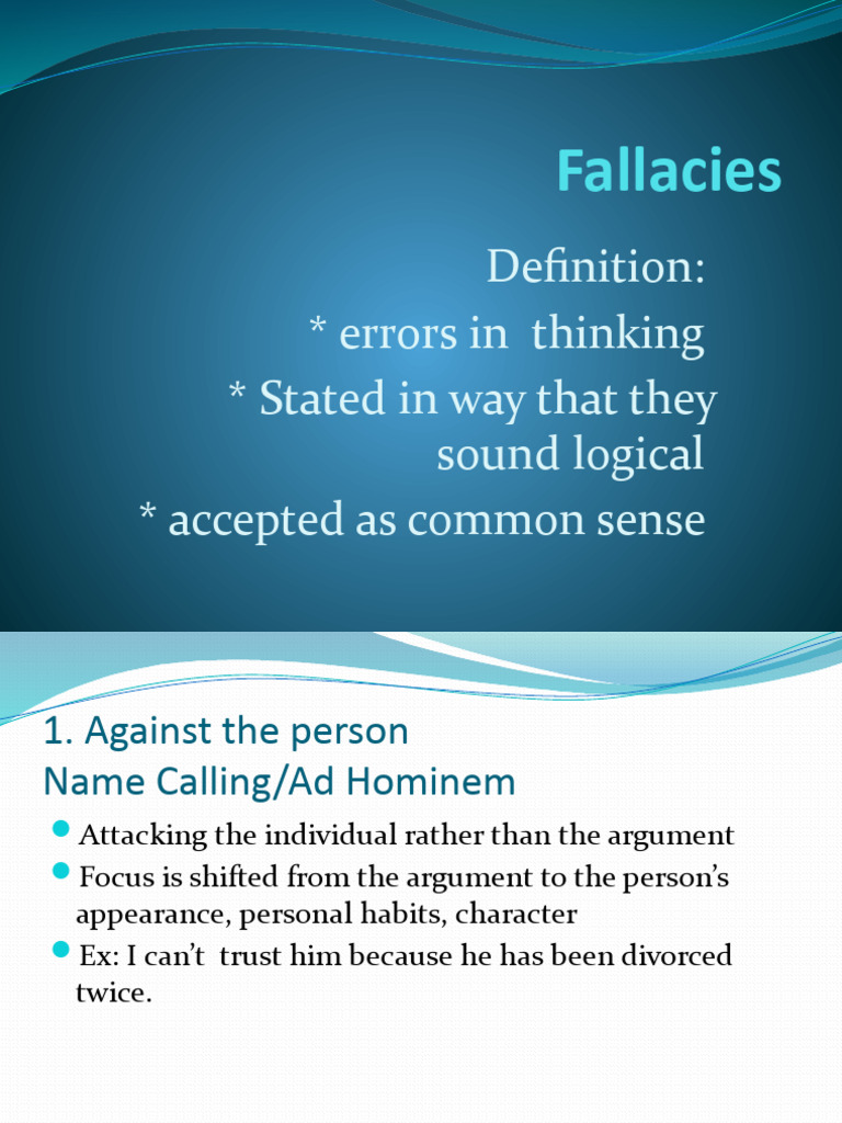 Fallacies | PDF