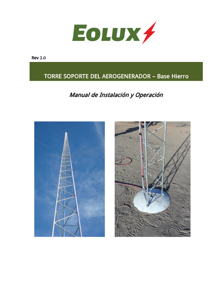 05 Manual de Torre Base Hierro | Descargar gratis PDF | Tornillo | Bienes manufacturados