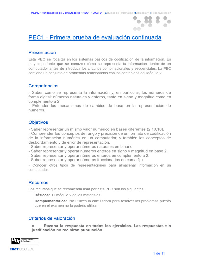 75.562 20231 PEC1 Solucion | PDF | Poco | Matemáticas