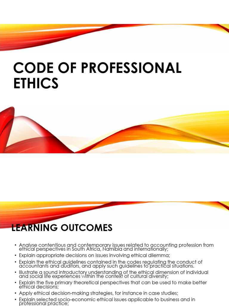 Code of Proffesional Ethics Lecture Study Notes | Download Free PDF ...
