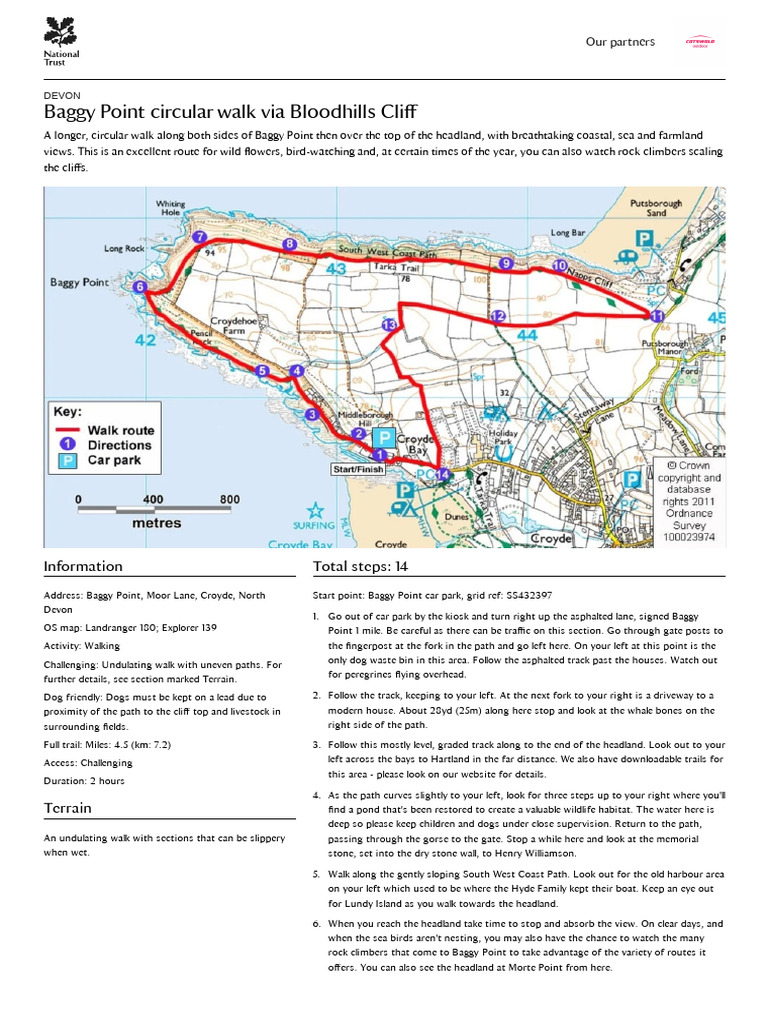 Baggy Point Circular Walk Via Bloodhills Cliff Walking | PDF