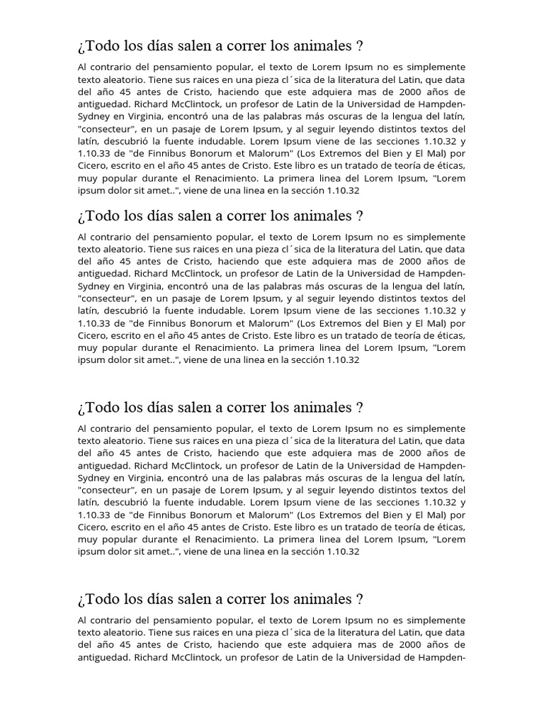 Origen del texto Lorem Ipsum | PDF | Tullii