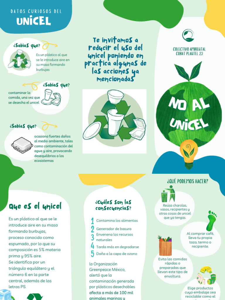 Tríptico Reciclaje | PDF | El plastico | Contaminación