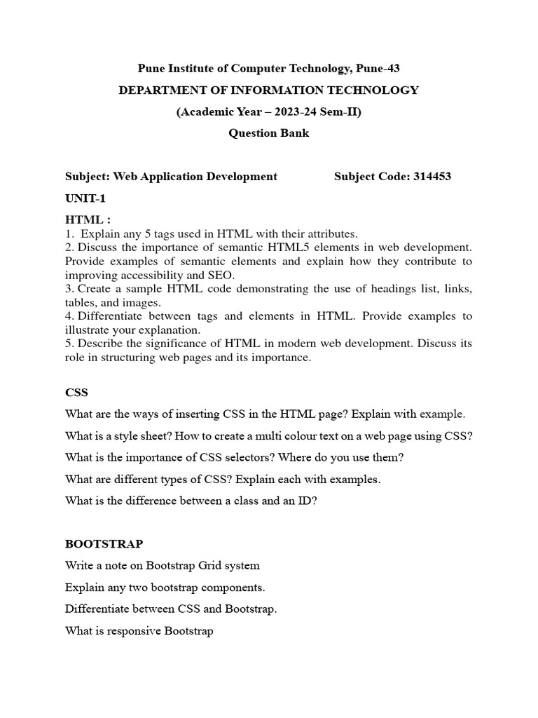 Wad QB | PDF | J Query | Html Wad QB | PDF | J Query | Html