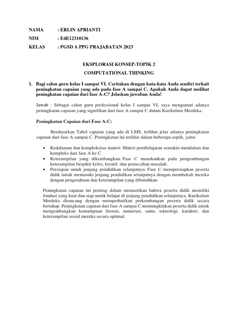 Eksplorasi konsep-T2-CT-Erlin Aprianti | PDF