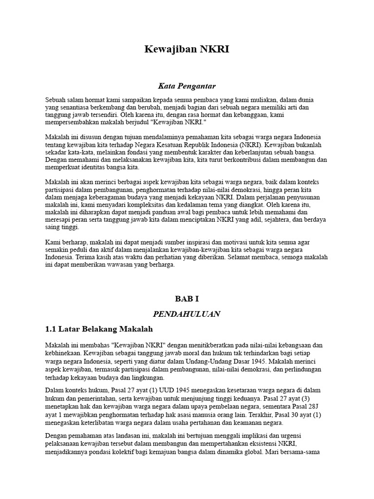 Kewajiban NKRI | PDF | Politik