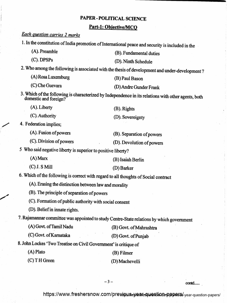 KEA-Assistant-Professor-Political-Science-Old-Paper | PDF