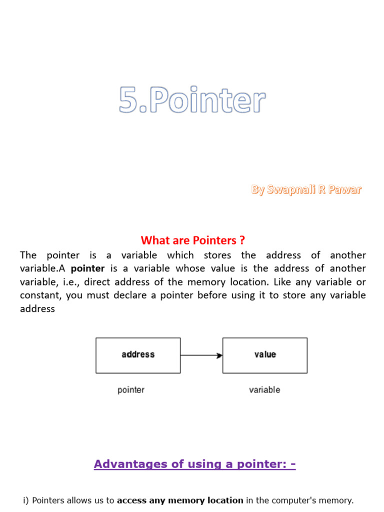 Pointer Download Free Pdf Pointer Computer Programming Variable Computer Science 