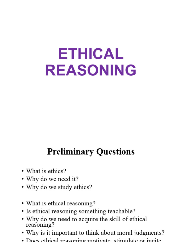 Introduction Ethical Reasoning | PDF | Reason | Morality
