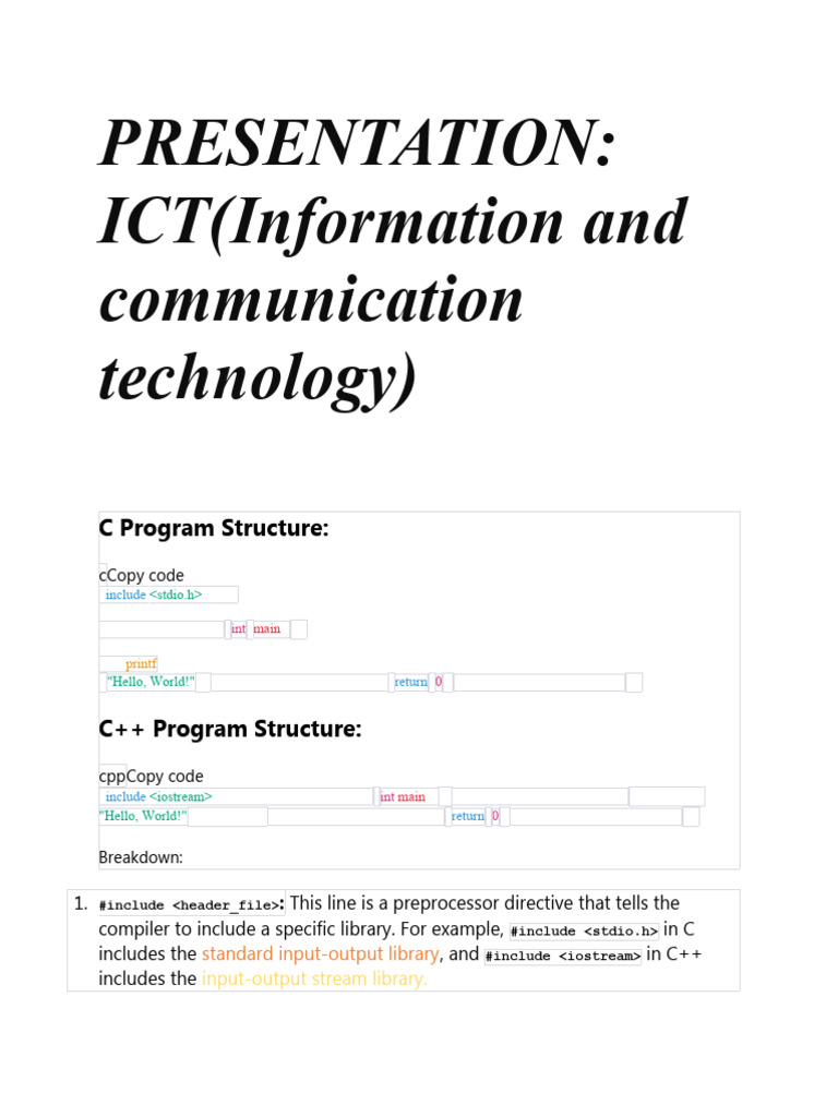 Presentation On Components of Programming-1 | PDF
