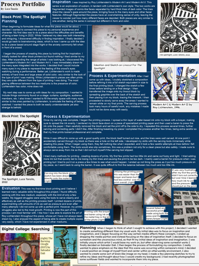 Process Portfolio Draft-Min | PDF | Image Editing | Paintings