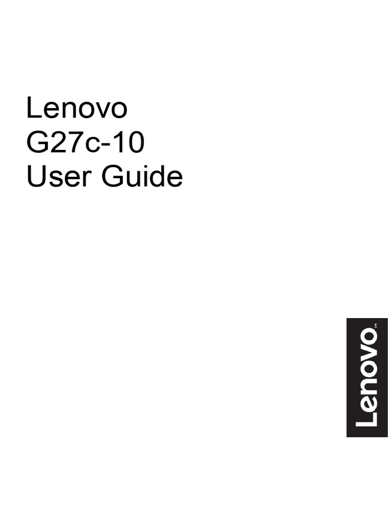 Lenovo Monitor User Guide | PDF | Computer Monitor | Hdmi