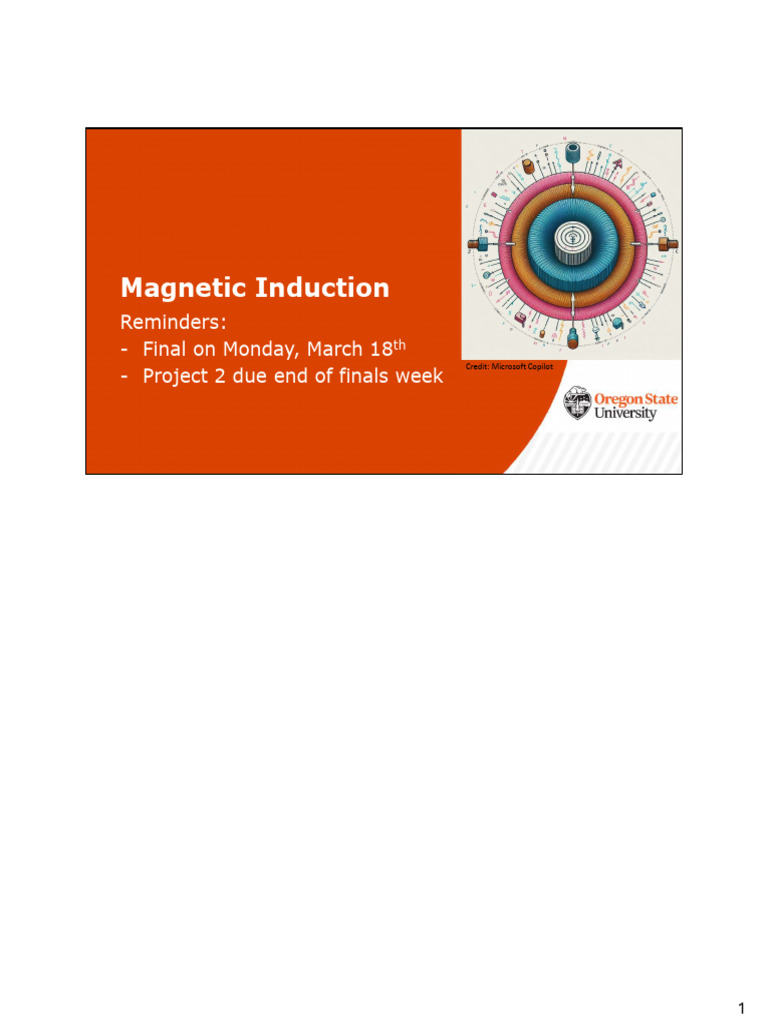 Lec18 Induction Notes (1) | PDF | Electromagnetic Induction | Magnetic ...