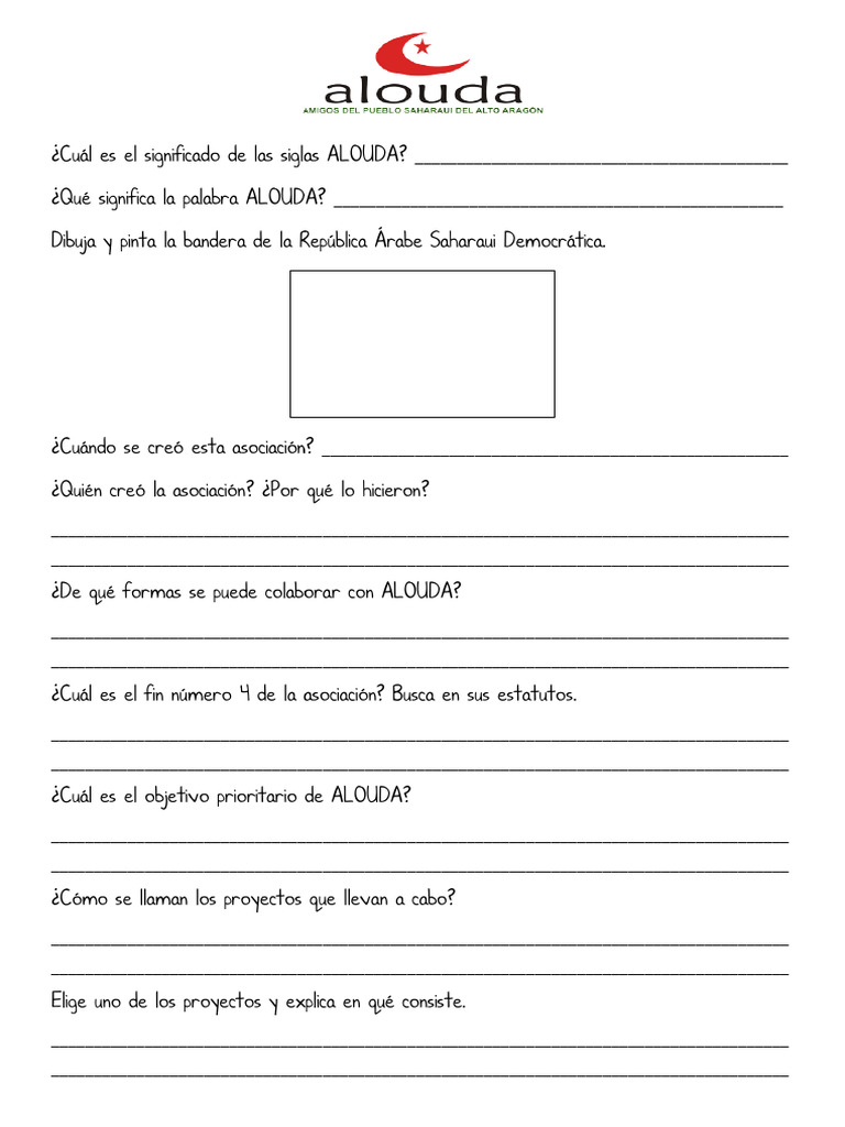 Actividad ALOUDA | PDF | Sahara Occidental