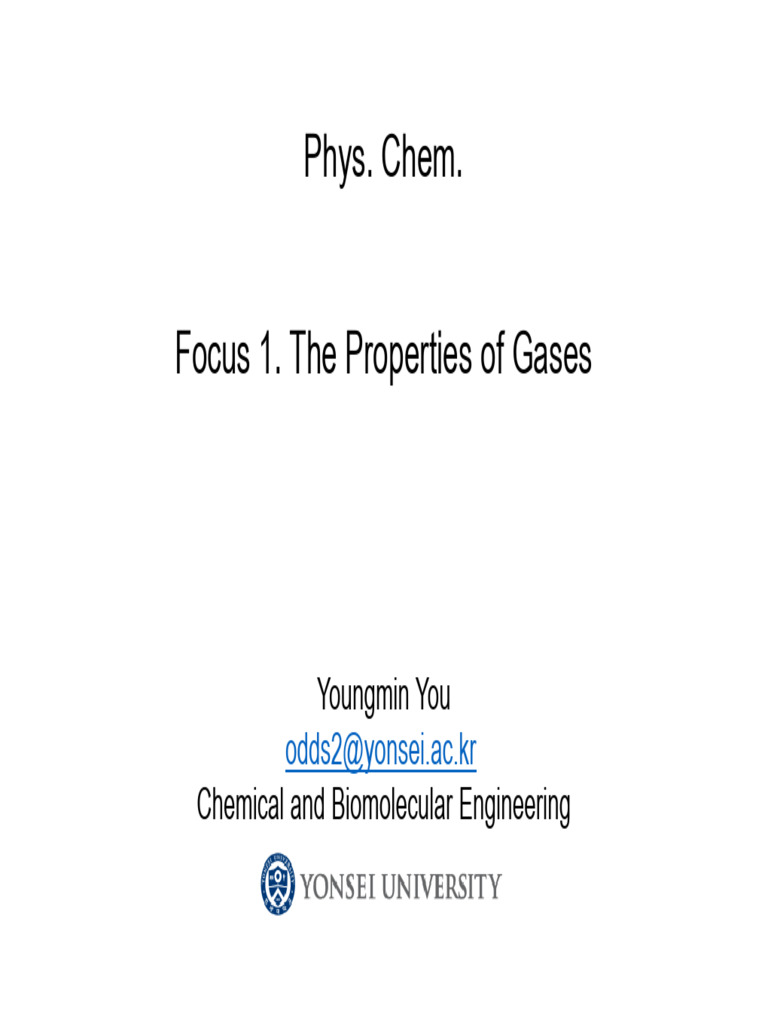 PChem Focus1 | Download Free PDF | Chemistry | Physical Sciences