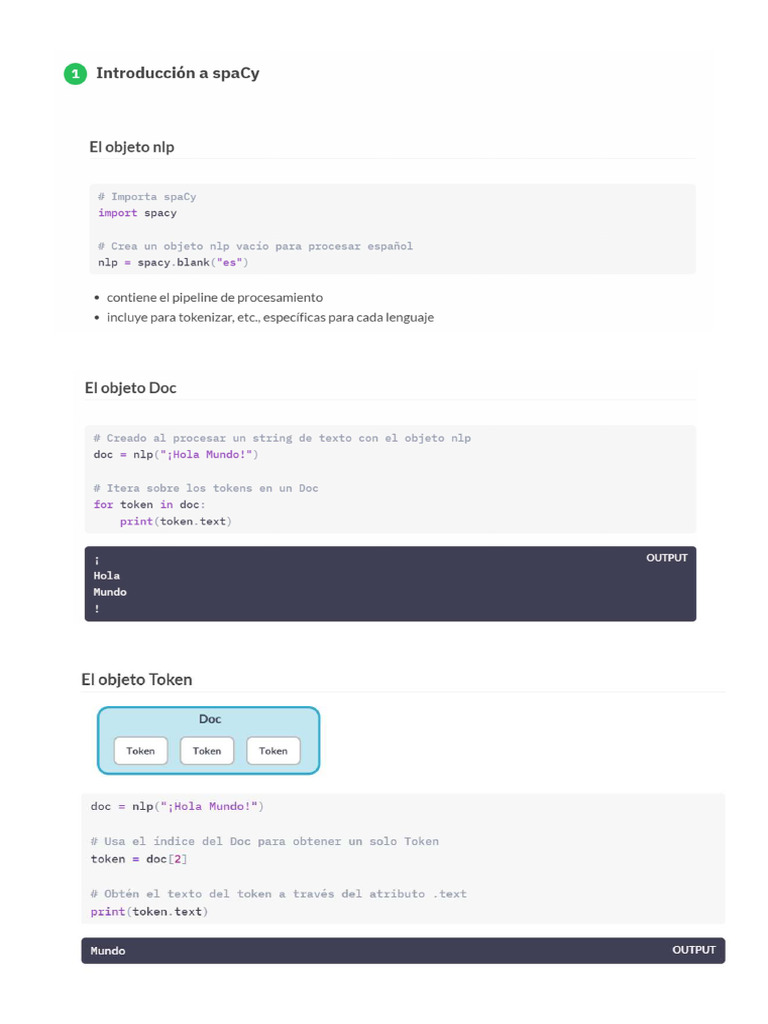 01 01 Introduccion A Spacy | PDF
