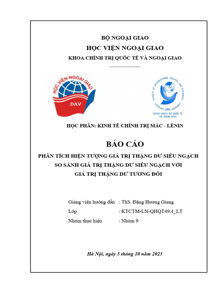 Báo Cáo KTCTML | PDF