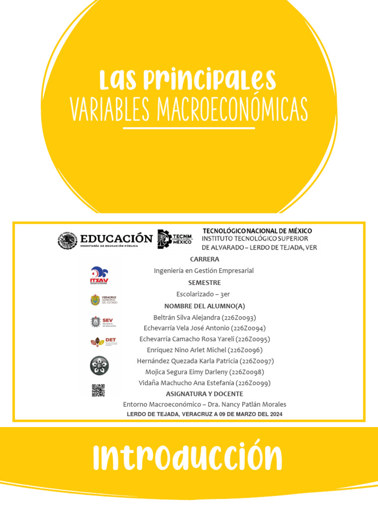 Variables Macroeconomicas | PDF | Balance presupuestario del gobierno | Deuda gubernamental